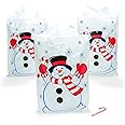 Amazon.com: Fun Express Large Christmas Snowman Gift Bags - 50 Pieces ...