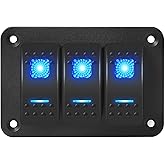 Amazon.com: Nilight - 90128C 3 Gang Rocker Switch Panel Aluminum 5 Pin ...