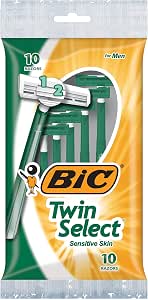 Amazon.com: BIC Twin Select, Sensitive Skin, Disposable Shaver for Men ...