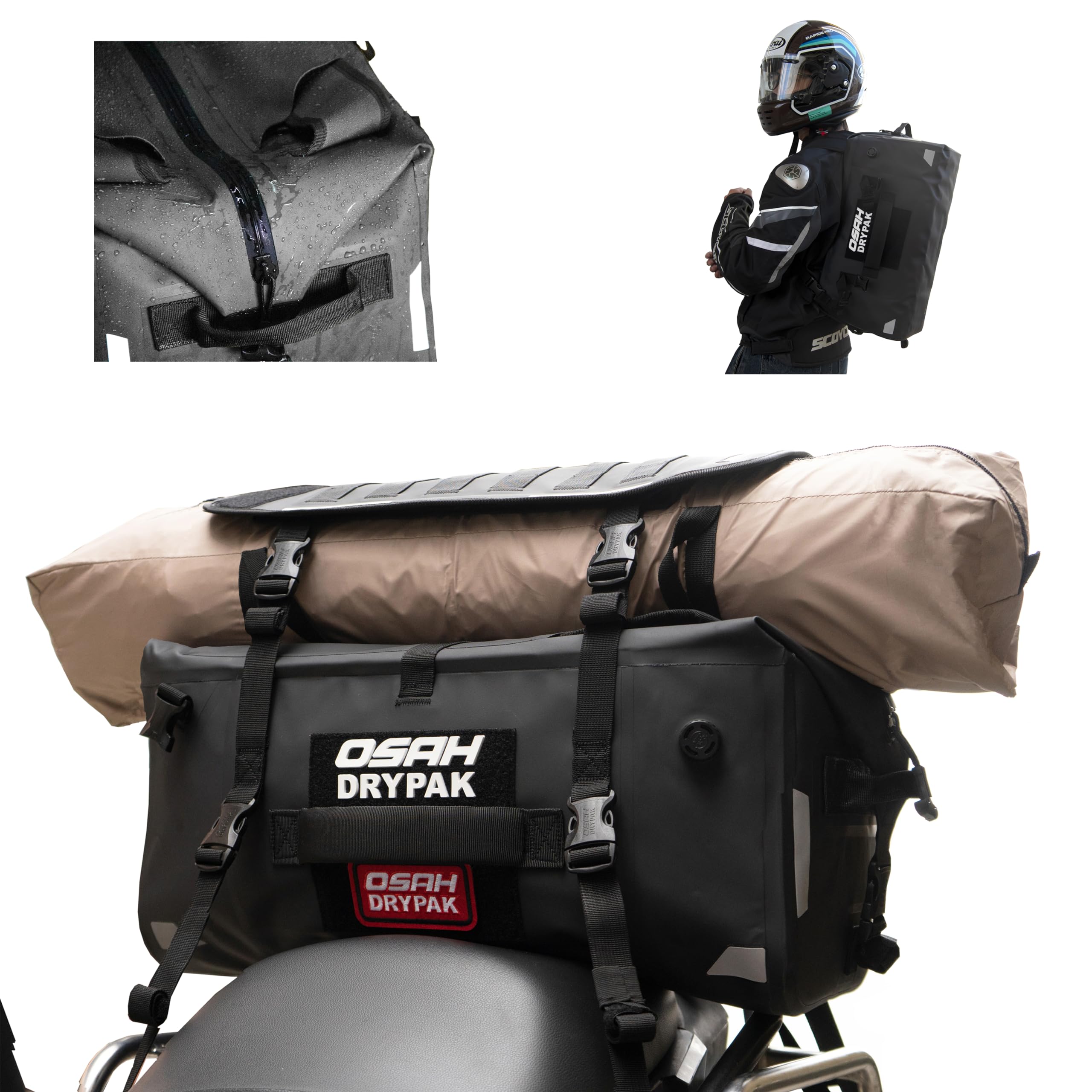 Mua GEEMOTHO Motorcycle Tail Bag Waterproof Motorcycle Travel Luggage ...