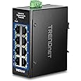 Amazon.com: TRENDnet 8-Port Industrial Gigabit DIN-Rail Mini Switch, TI ...