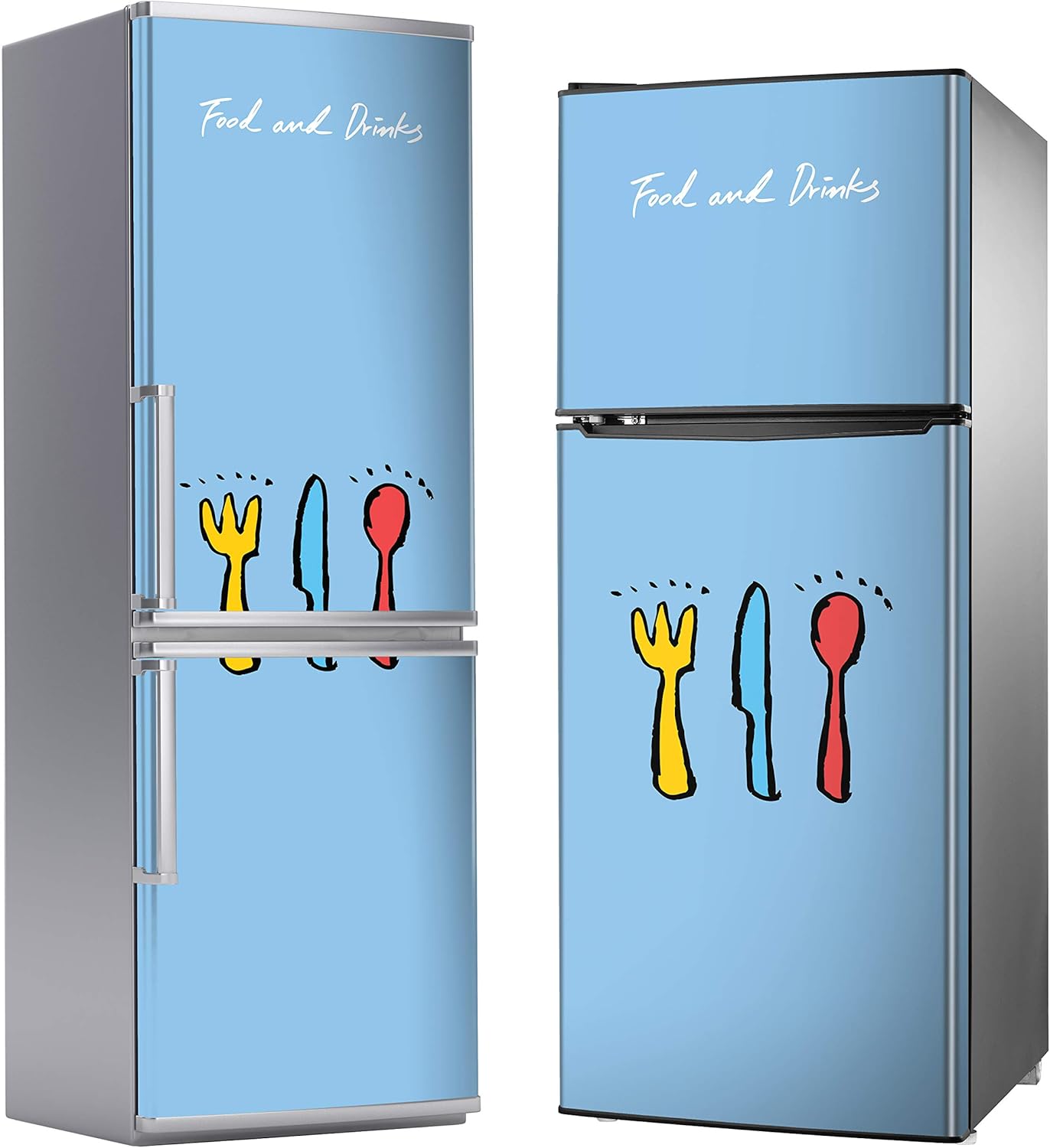 MEGADECOR Decorative Sticker for Refrigerator, Special Bubble-Free ...