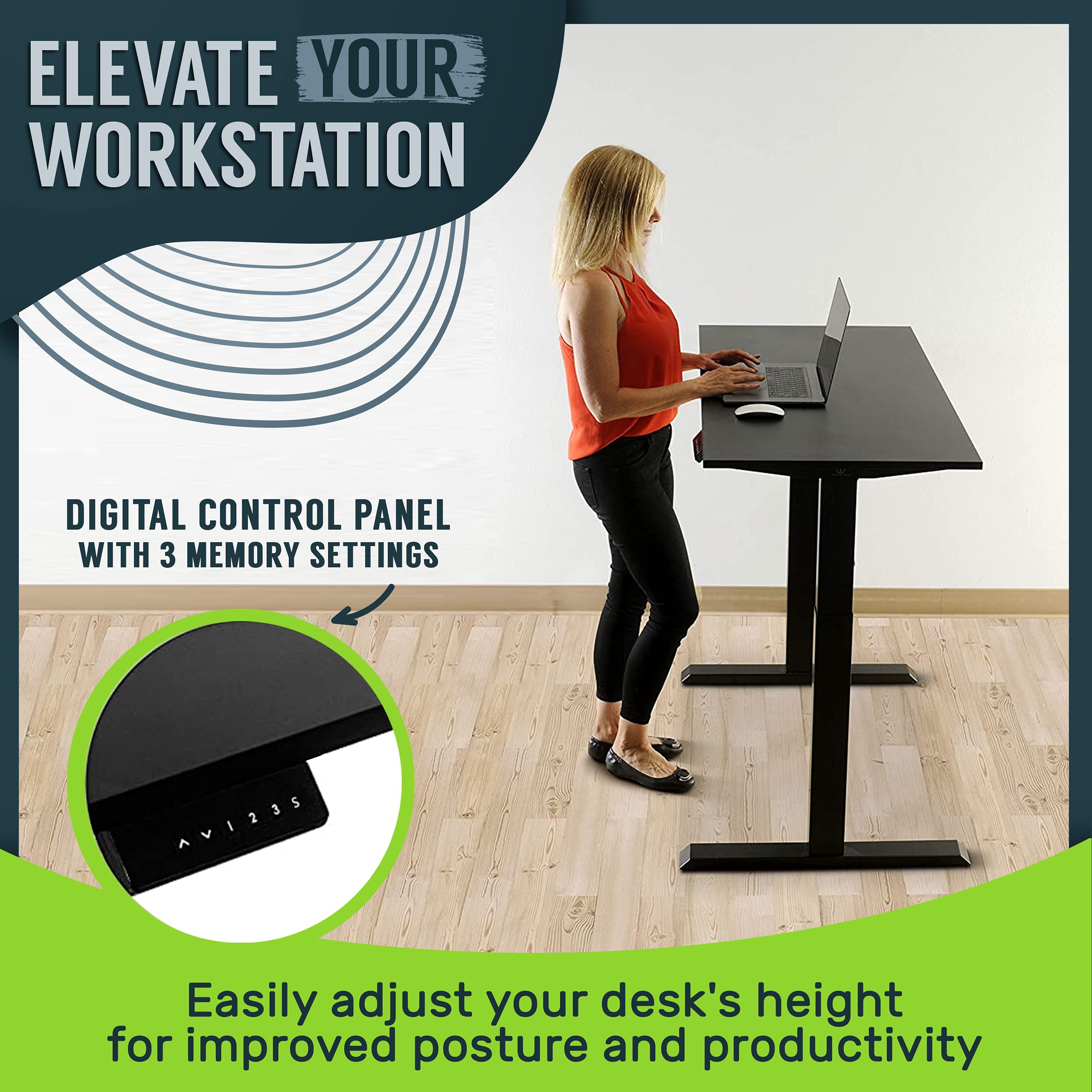 Mua TechOrbits 47 Inch Electric Standing Desk Frame with Tabletop ...