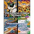 Amazon.com: 100 Creative CUTE BABY ANIMALS Hidden Picture Color by ...