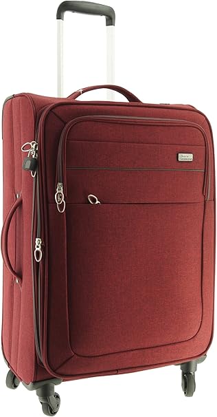 Stoff-Koffer Two Tone Farbe rot Größe XL Stoff Reisekoffer Trolley Case ...
