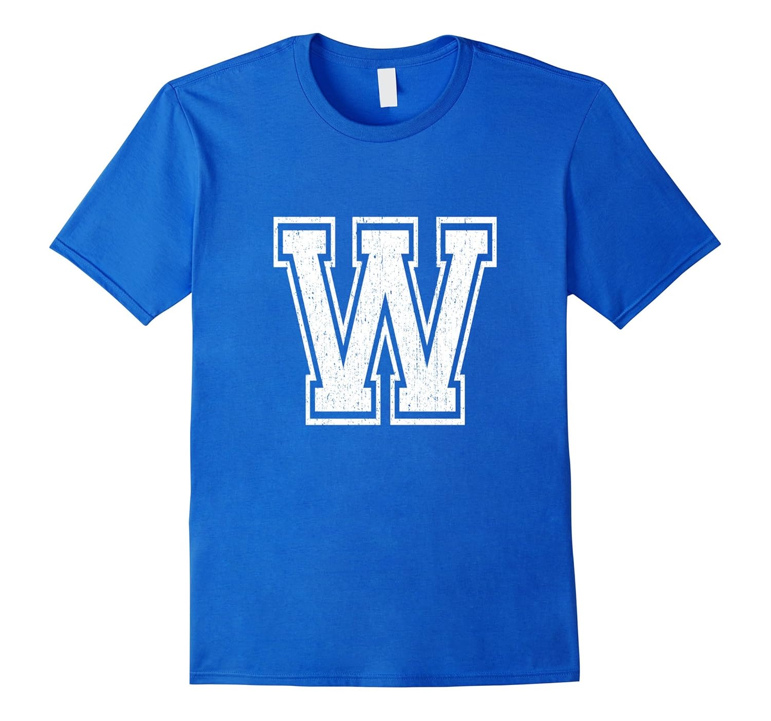 Large Letter W T Shirt Distressed Collegiate Varsity Style-CL – Colamaga