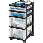 Amazon.com: IRIS USA Plastic Drawer Storage Organizer Rolling Cart ...