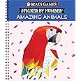 Brain Games - Sticker by Number: Amazing Animals (13 Images to Sticker ...