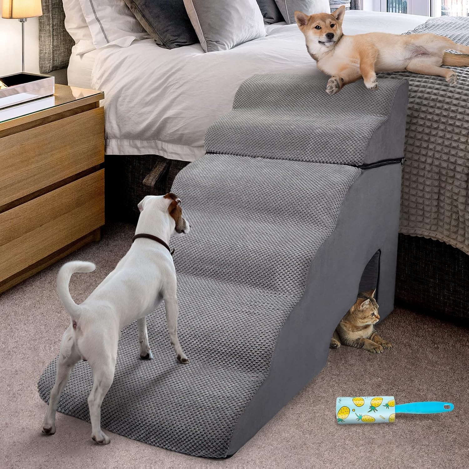 Tall Dog Stairs & Steps Ramps for High Beds 25-28 inches High Tall ...