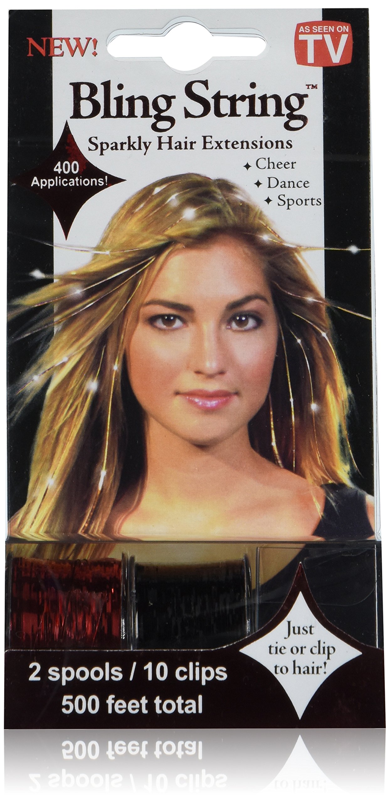 Amazon.com : Mia Bling String Hair Tinsel Extensions, Purple Silver ...