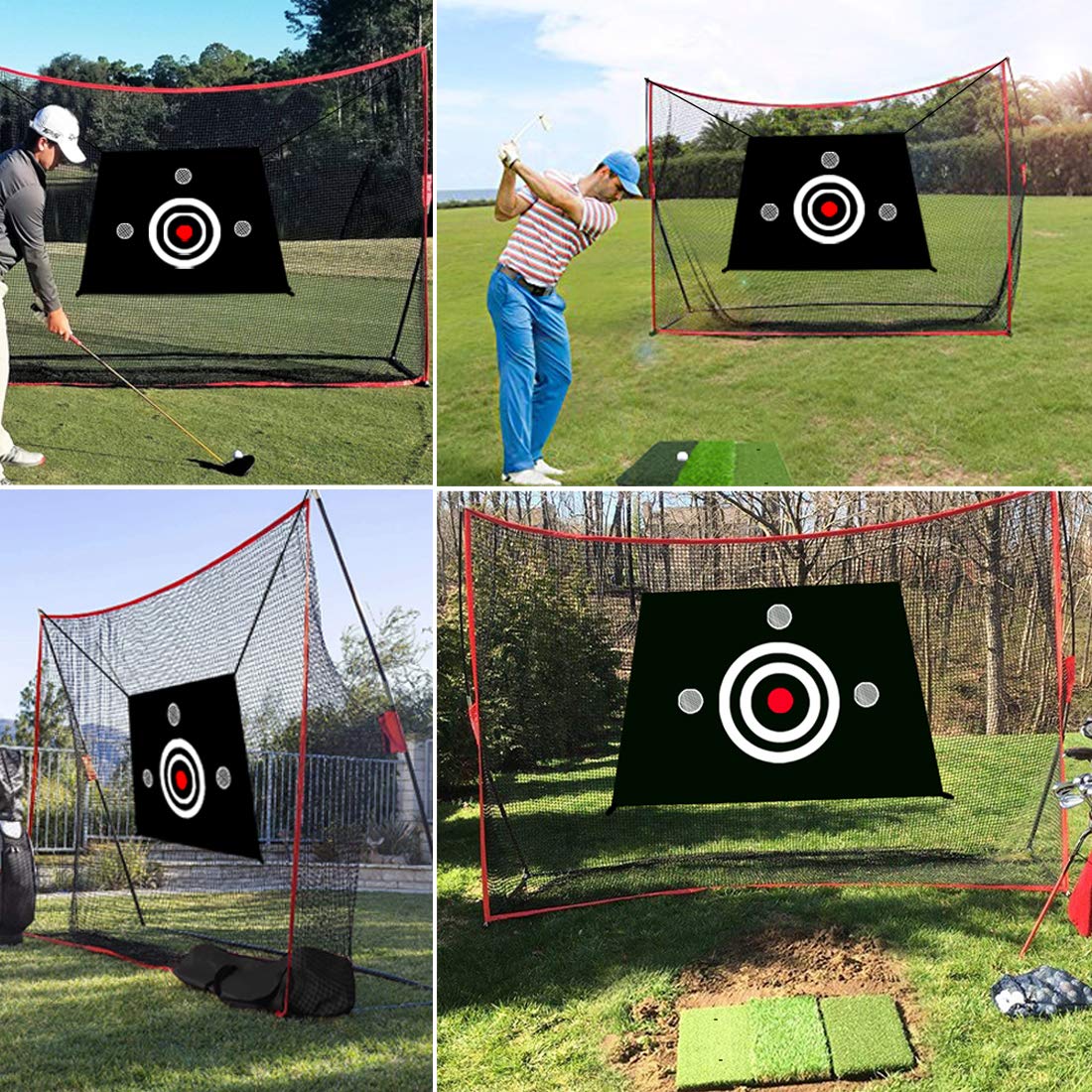 Mua Golf Htting Net 10 x 7ft Golf Portable Practice Net with Enlarged 25x25in Hitting Mat, for ...