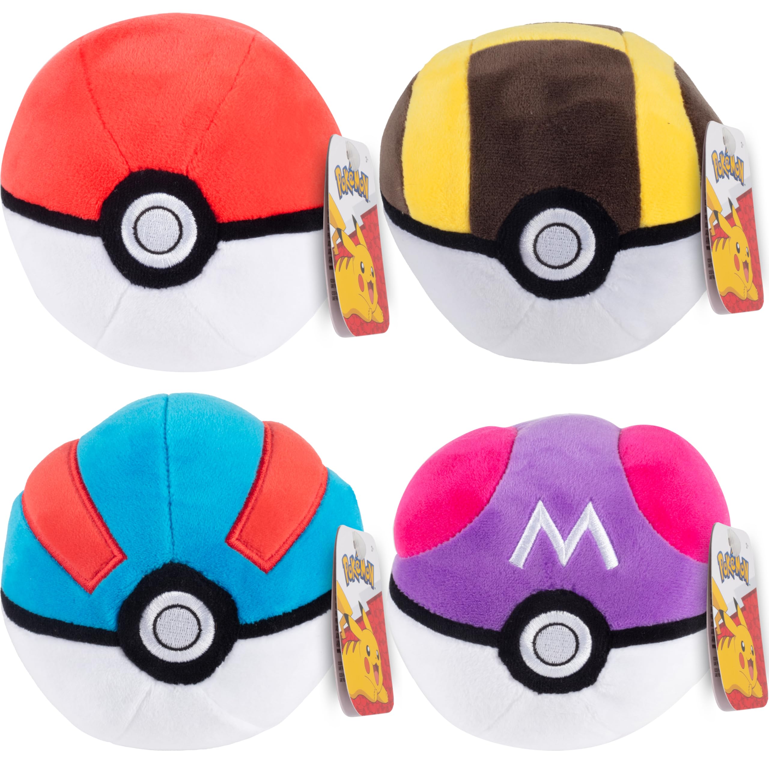 Mua Pokemon 5" Poké Ball Plush 4-Pack - Includes Pokeball, Great, Ultra ...