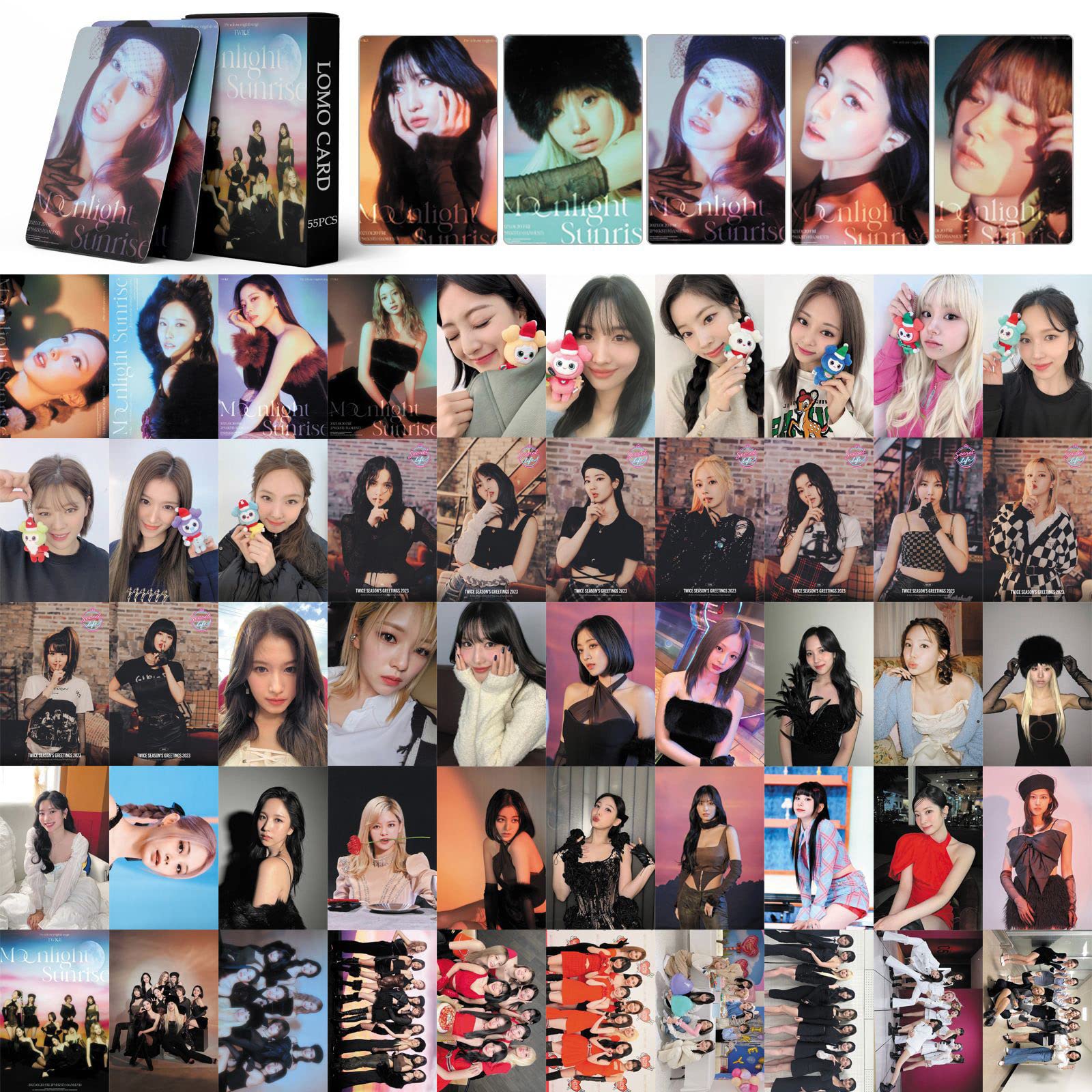 Mua FOURBOM 55pcs Twice Photocard TWICE MOONLIGHT SUNRISE Twice Album Cards KPOP Twice Album ...