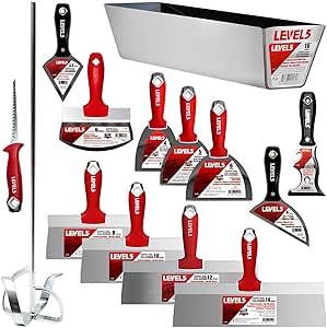 Deluxe Drywall Hand Tool Set, Stainless Steel - LEVEL5 | Pro-Grade ...