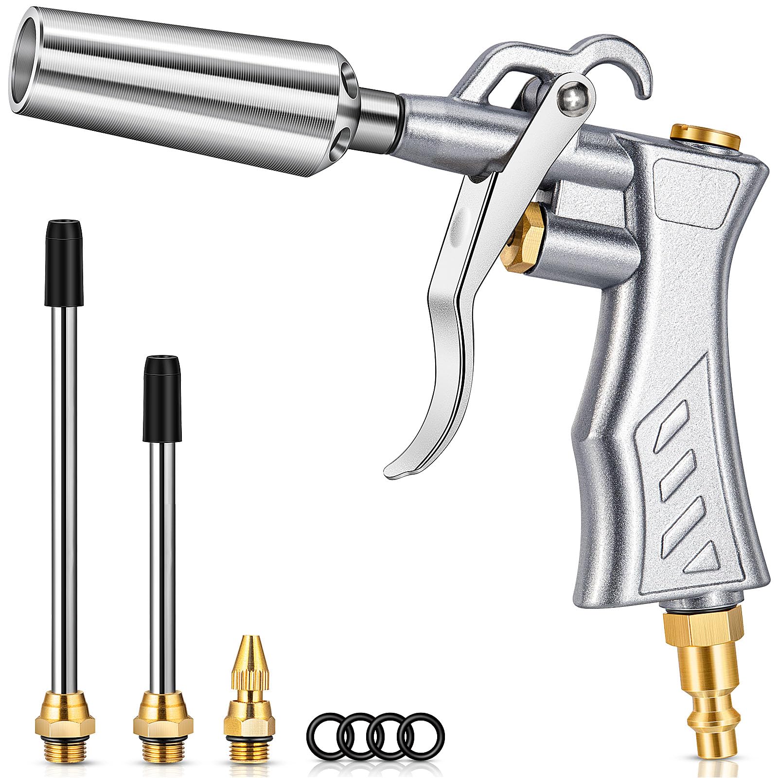 JASTIND High Volume Air Blow Gun with Powerful Venturi Nozzle, Brass Adjustable Air Nozzle Blow ...