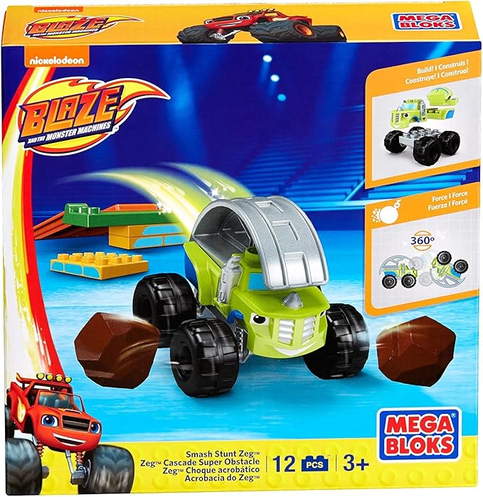 Mega Bloks Blaze and The Monster Machines Smash Stunt Zeg Building Set ...