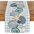 Amazon.com: Artoid Mode Buffalo Plaid Sea Shell Starfish Summer Table ...