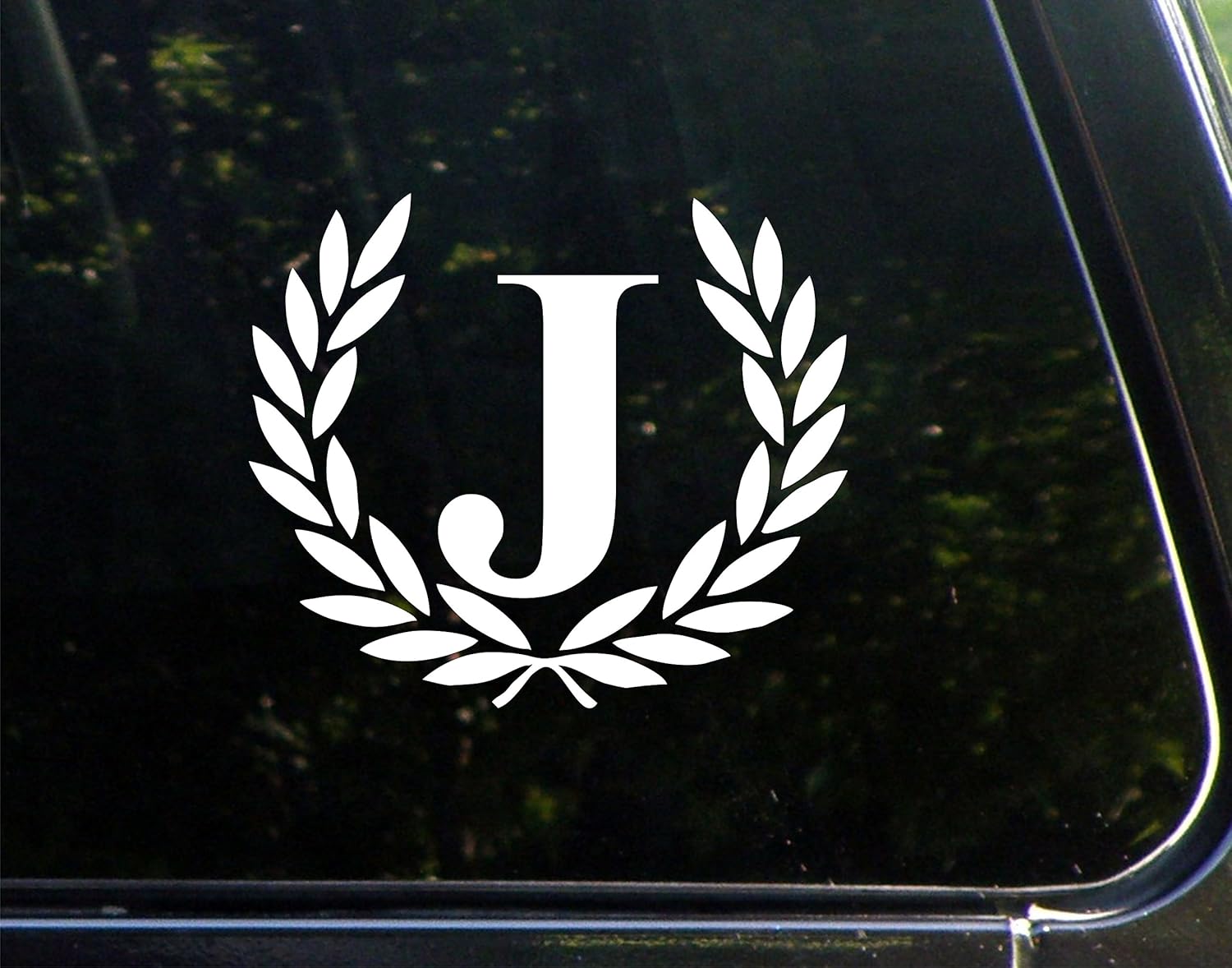 Letter J Initial Vinyl Car Decal Window Sticker Monogram