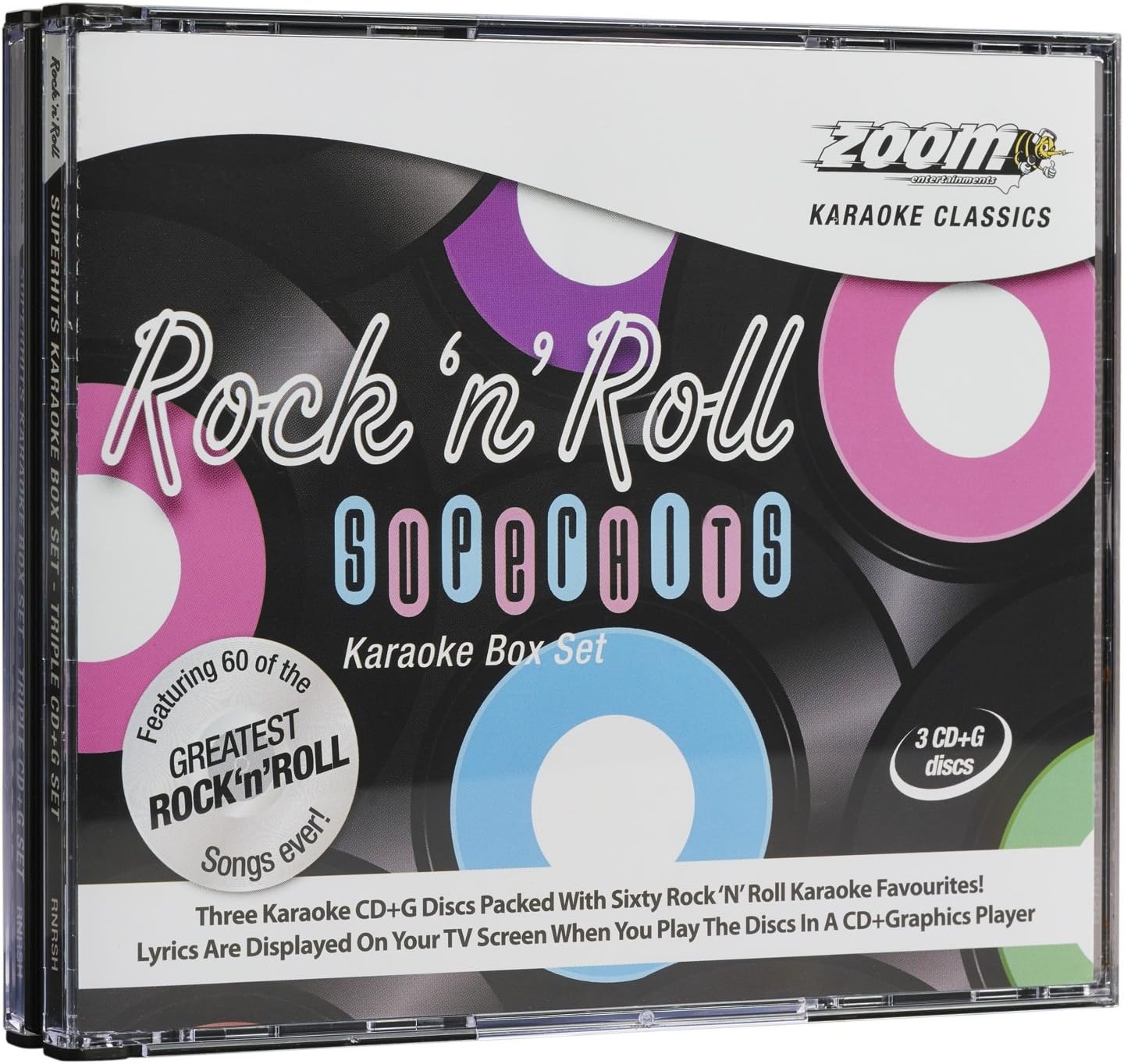 Zoom Karaoke - Rock 'N' Roll Superhits Box Set - 60 Songs - Triple CD+G ...