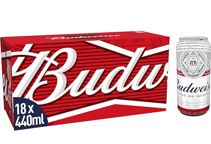 Budweiser Beer, 18 x 440, ml: Amazon.co.uk: Grocery