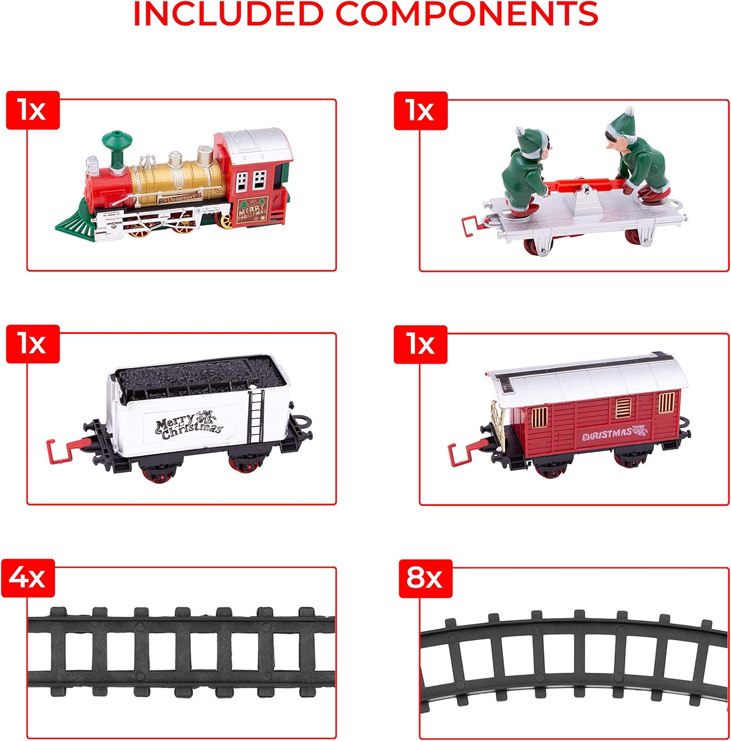 The Christmas Workshop 70139 Animated Elf Christmas Train Set | 400CM ...