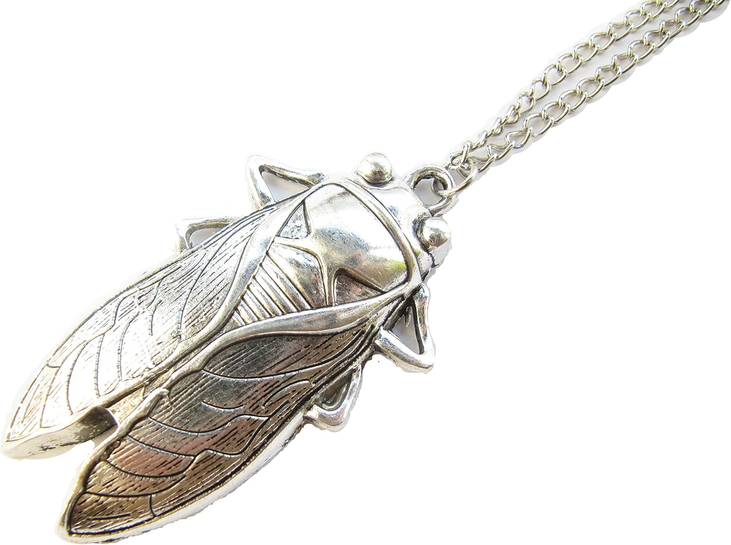 Amazon.com: Cicada Necklace, cicada Pendant Necklace, Ancient Silver ...