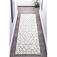 Amazon.com: Well Woven Plaza Geometric Ivory Modern Lines Angles Tiles ...