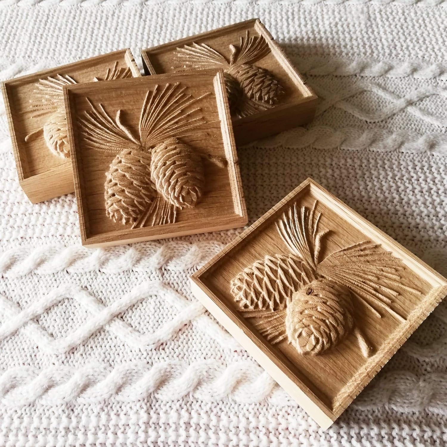 Amazon.com: Pine Cone Plinth Blocks/Rosettes: Handmade