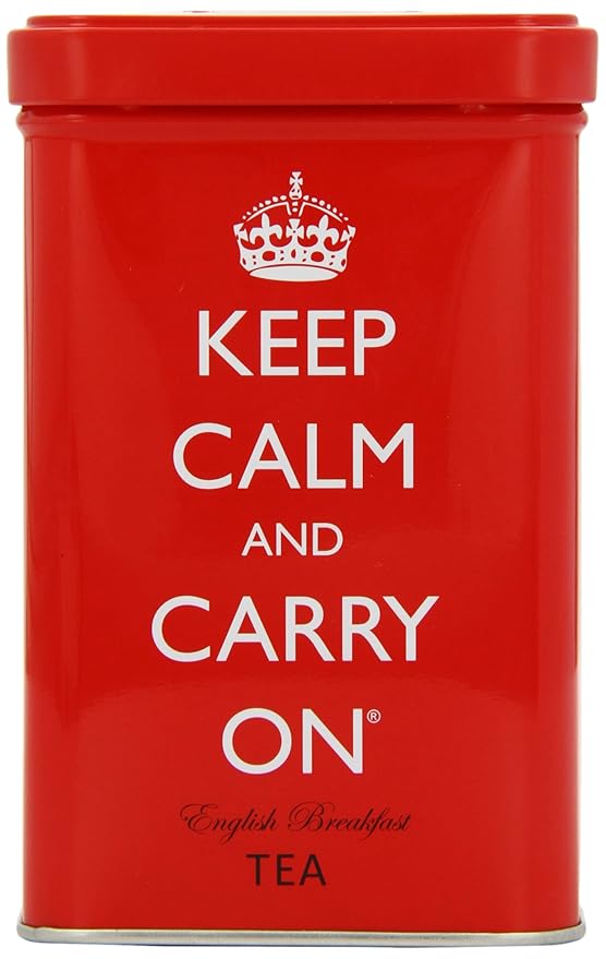 Keep Calm and Carry On Red Tea Tin 125 G: Amazon.co.uk: Grocery