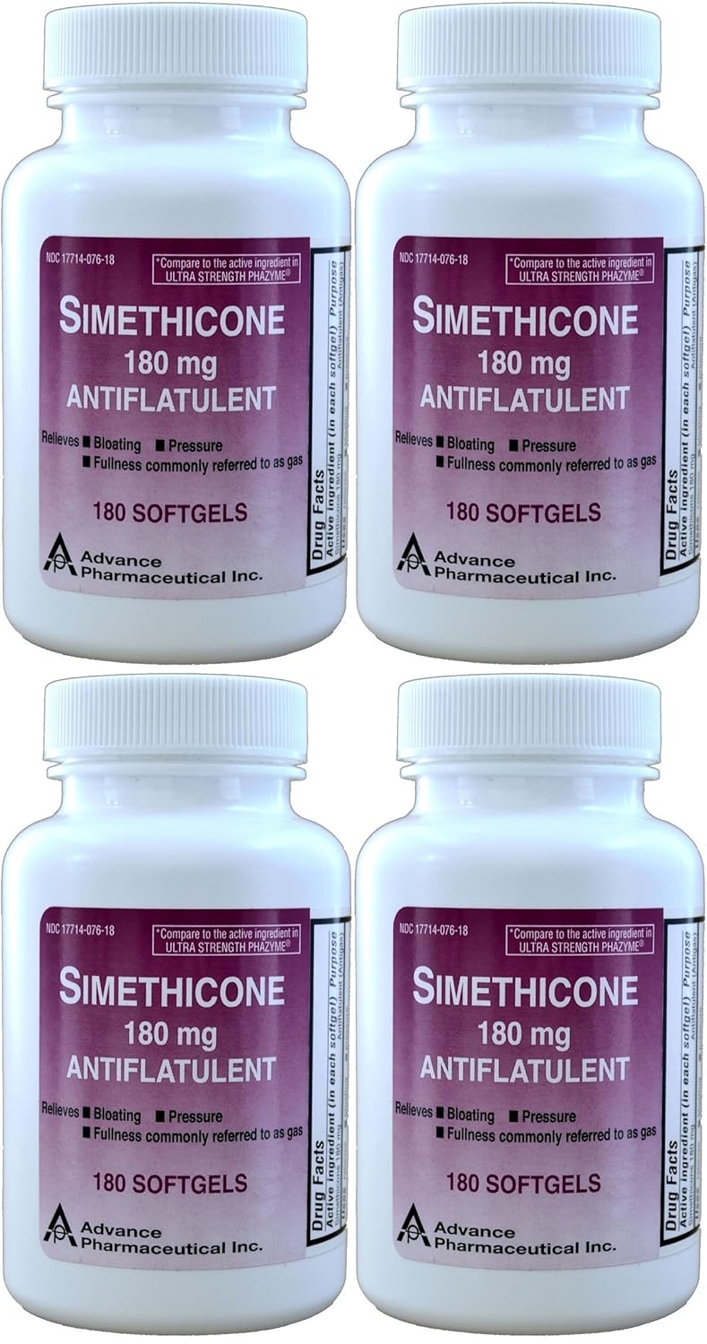 Amazon.com: Simethicone 180 mg 720 Softgels Anti-Gas Generic for ...