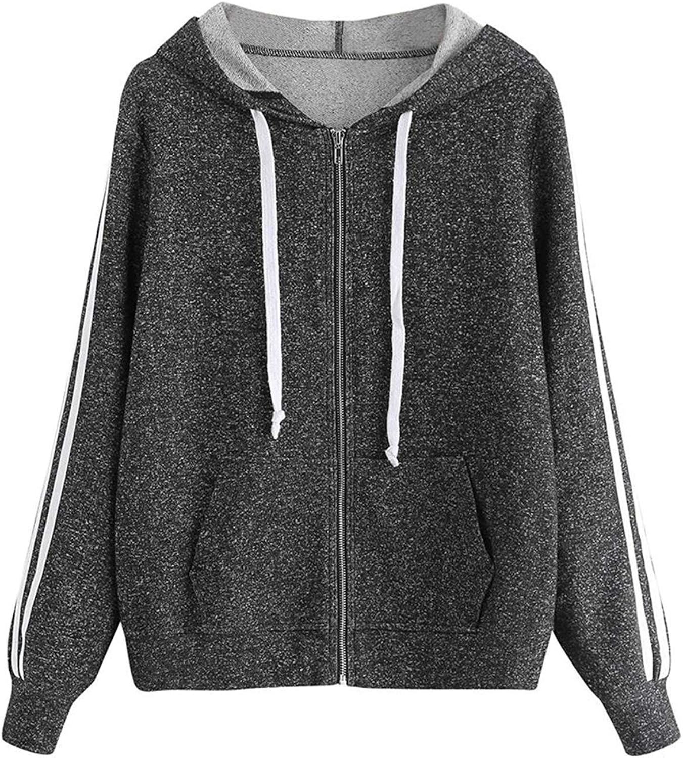 Chaqueta con Capucha Mujer Otoño Invierno Casual Sudadera con Capucha ...