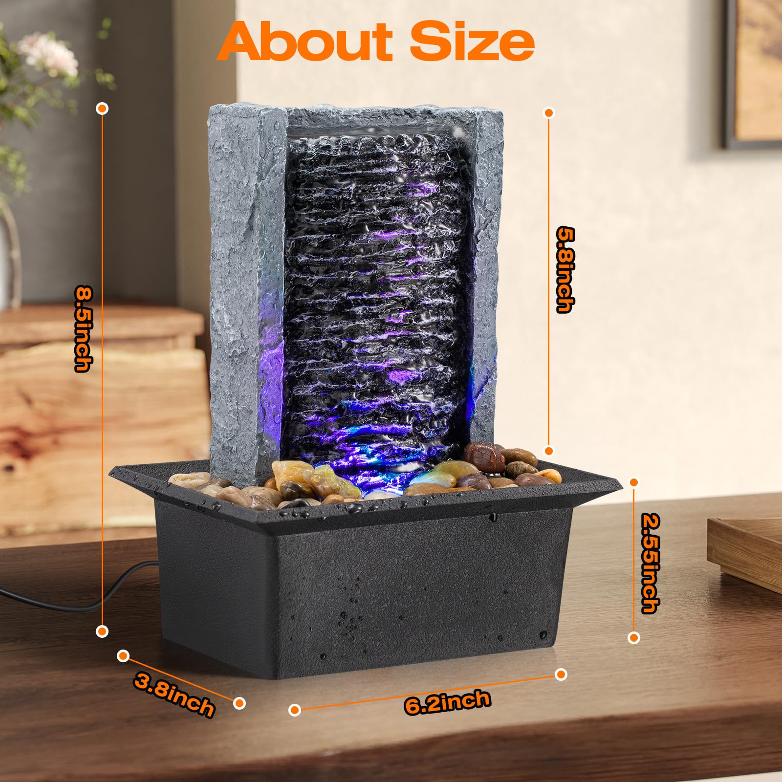 Mua Tabletop Fountain Indoor Waterfall Fountain Rock Waterfall Indoor ...
