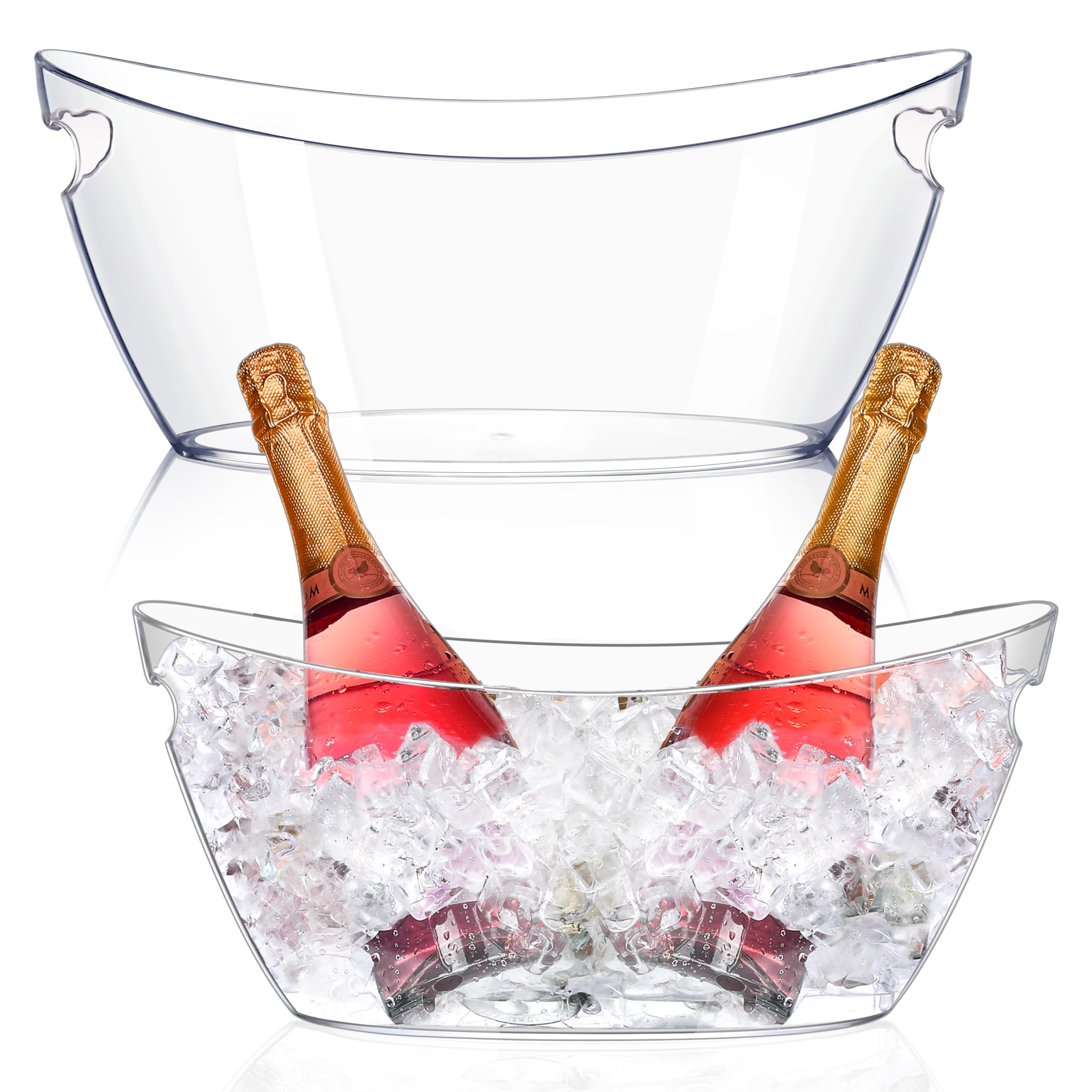 Barafat Ice Buckets for Parties (5.5L) 3pcs Ice Buckets, Clear Acrylic ...