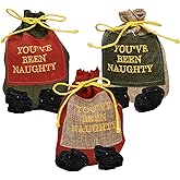 Amazon.com: Caufield's Christmas Lump of Coal Naughty (with Gift Bag ...