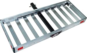 Amazon.com: Tricam ACC-1F Hitch Mounted Aluminum Cargo Carrier, 500 ...