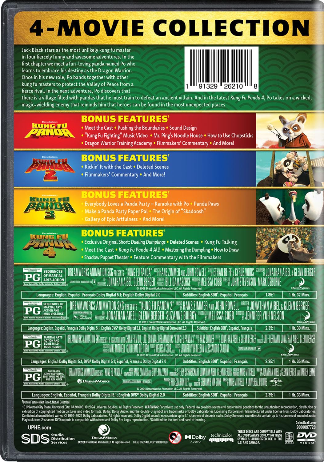 Mua Kung Fu Panda: 4-Movie Collection (DVD) Kung Fu Panda: 4-Movie ...