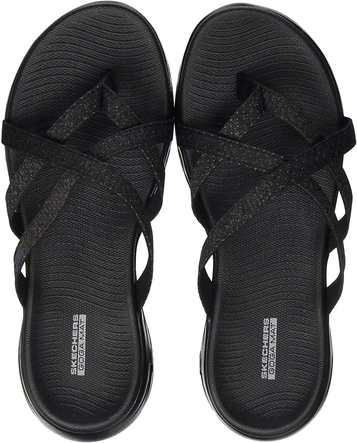 Skechers+Women%27s+on+The+Go+600-dainty+Flat+Sandal+Black%2Fgrey+Size+7 ...