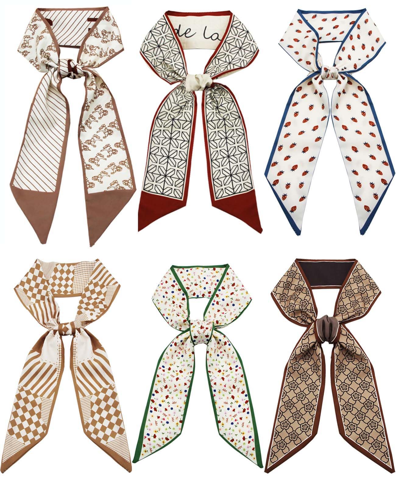 Hioyiwse Purse Scarf Handbags For Women Skinny Hair Neck Accessories ...