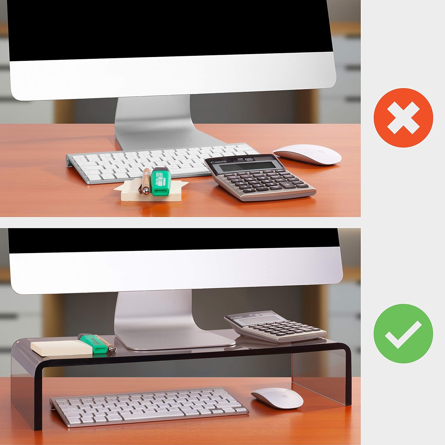 Duronic Monitor Stand Riser DM054 | Laptop and Screen Stand for Desktop ...