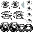 Amazon.com: W10290350 W10290353 Porcelain Burner Drip Pans & MP22YA ...