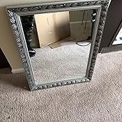 Amazon.com: Large Rectangular Bathroom Mirror, Wall-Mounted Wooden ...