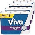 Amazon.com: Viva Multi-Surface Cloth Paper Towels, 24 Double Rolls, 110 ...