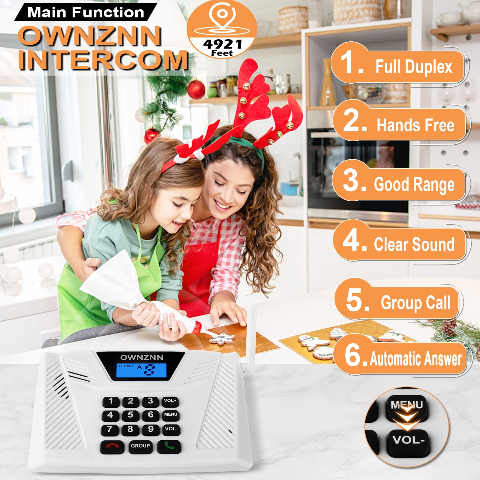 Mua Wireless Intercom System for Home & Office - Upgraded 2024, 5300 ...
