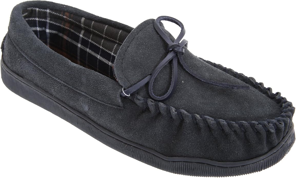 Amazon.com | Sleepers Mens Adie Real Suede Moccasin Slippers | Slippers