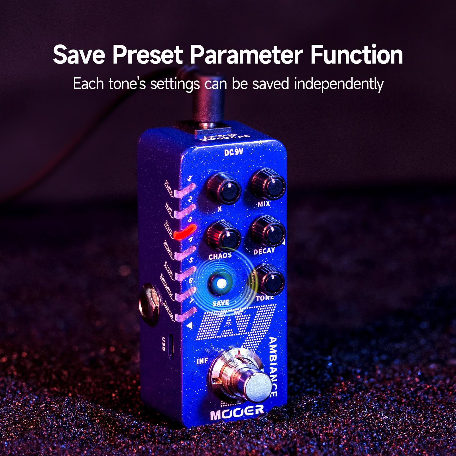 Mua MOOER A7 Reverb Guitar Pedal Ambiance Versatile with 7 Diffrevent Rever Effects And Save ...