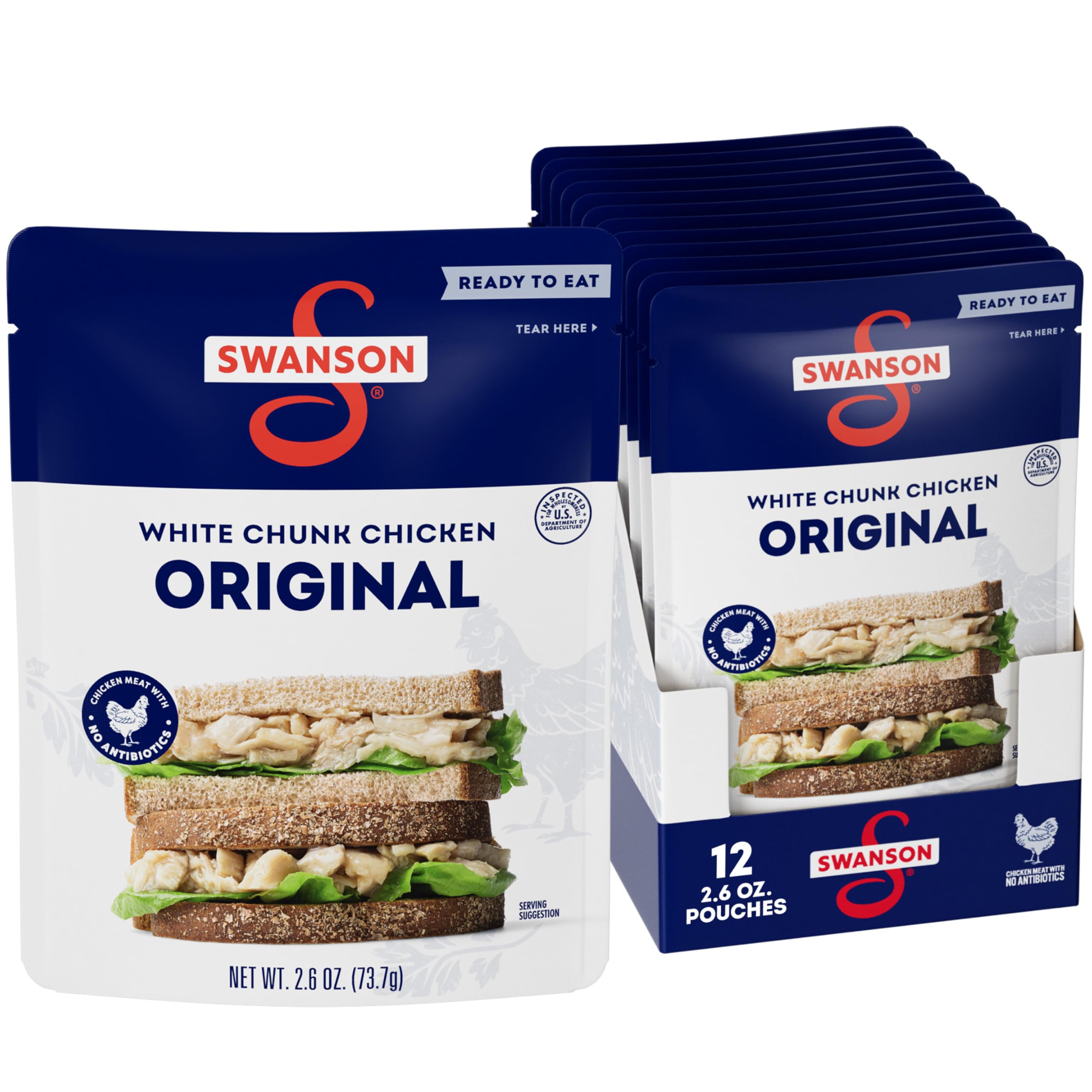 Swanson Original White Chunk Fully Cooked Chicken, Ready to Eat, Simple ...