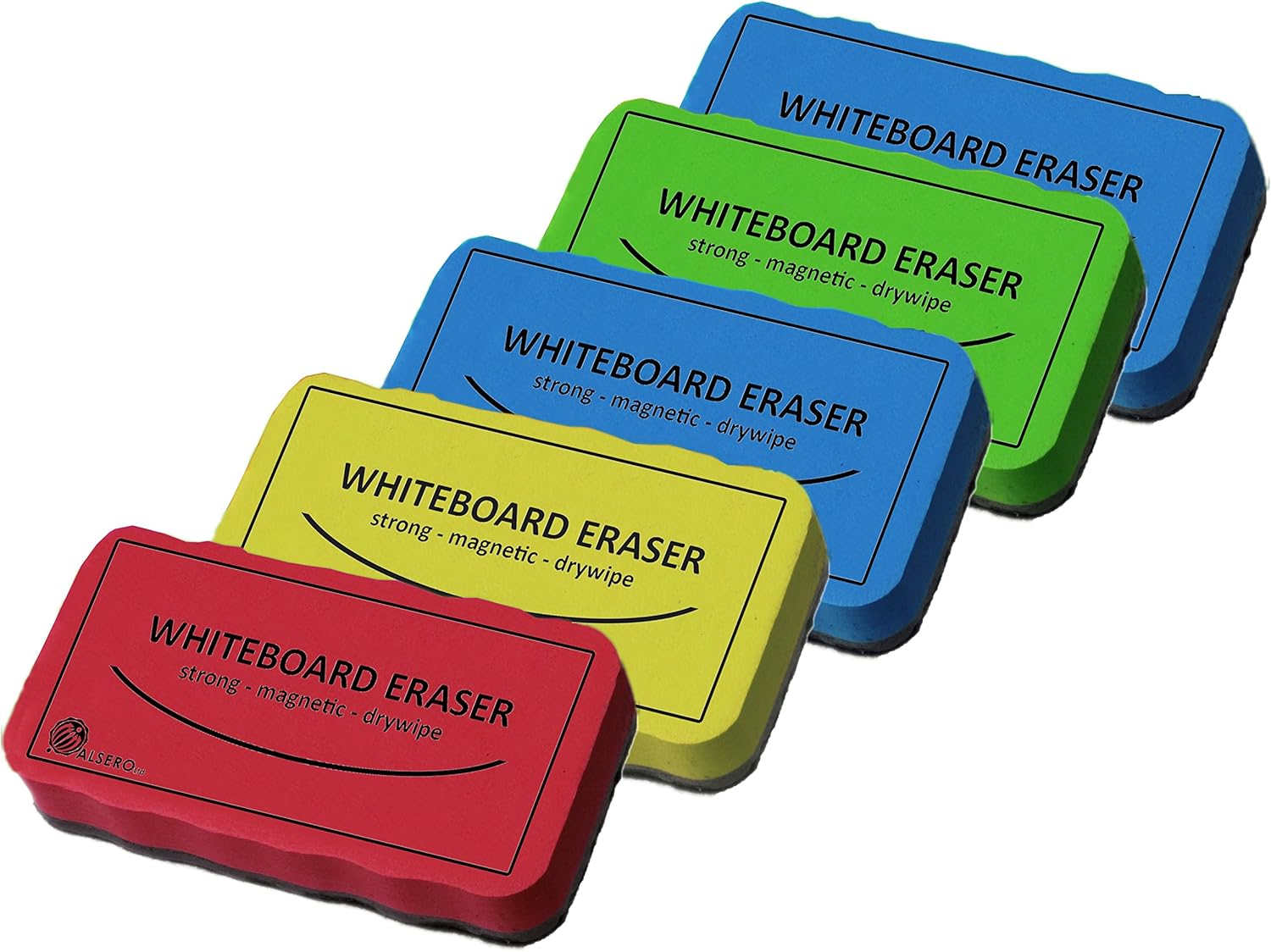5 Pack – Magnetic Whiteboard Erasers – Small Size White Board Wipers ...