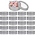 Amazon.com: 20 Pack 3.5 Ounce Metal Tin Cans, Round Empty Container ...