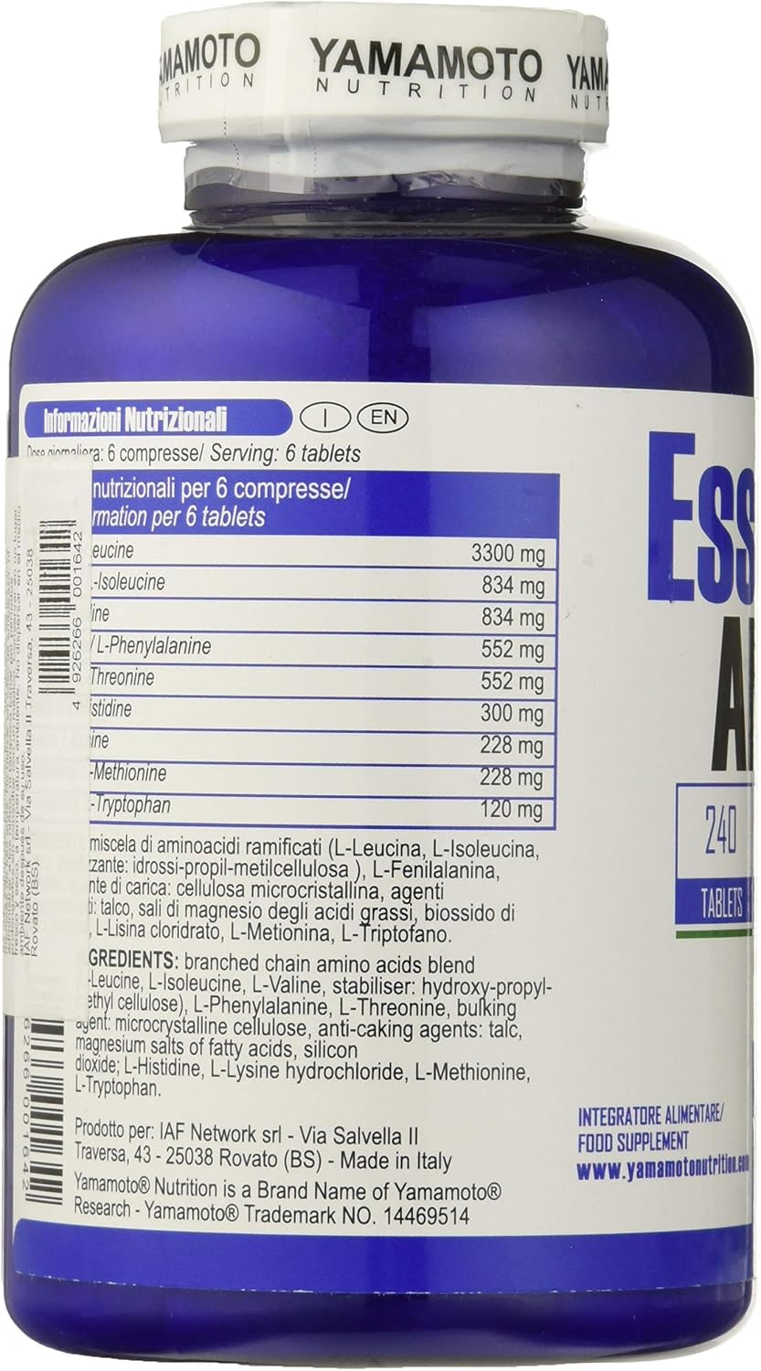 Yamamoto Nutrition Essential Amino, 240 Tablets, 395 g – BigaMart