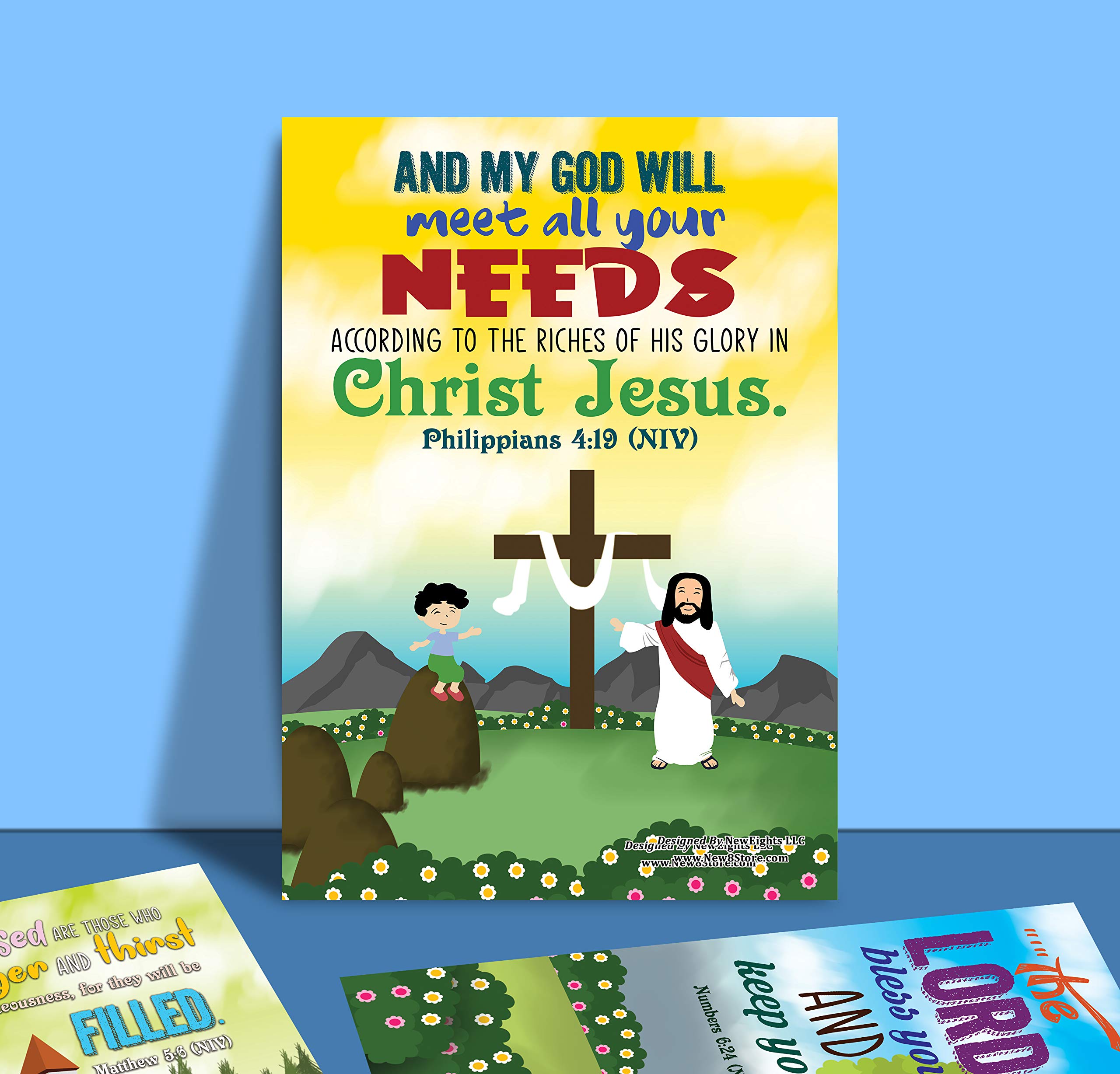 Christian Posters (12-Pack) Inspirational Bible Verses Poster For Men ...